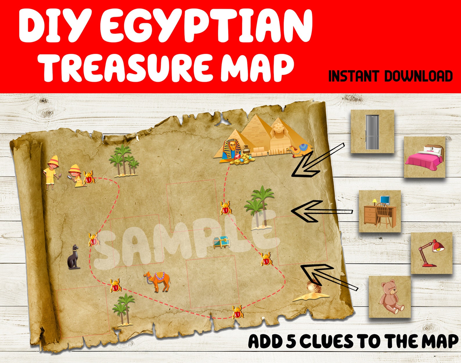 DIY Ancient Egypt Treasure Map - Egyptian-themed Activity - Printable ...