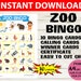 10 Card Zoo Animal Bingo - Zoo Animal Bingo 5x5 - Printable Zoo Bingo ...