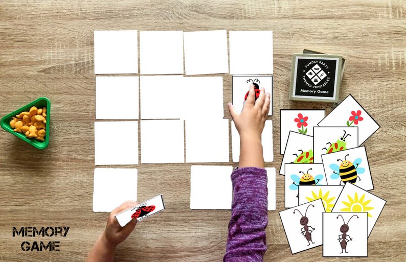 Bug Memory Game - Bug Party Game - Printable Insect Party Game - Bug ...