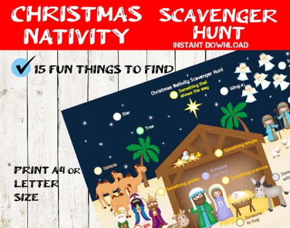 Christmas Scavenger Hunt Nativity Scavenger Hunt Christmas - Etsy
