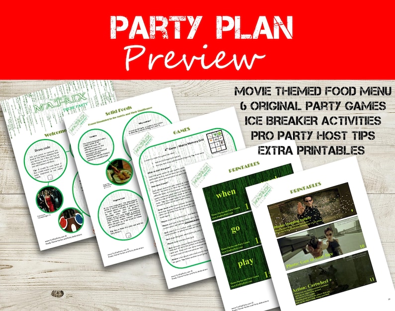 Matrix Theme Party Plan - Matrix Party Games - Matrix Activities, Party ...