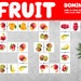 Fruit Domino Game - Fruit Party Game - Fruit Theme Dominoes - Fruit ...