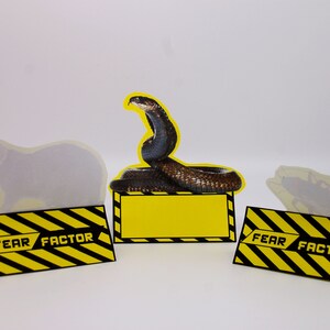 Fear Factor Inspired Party Supplies: Cupcake Toppers - Bunting - Drink ...