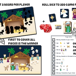 Nativity Story Dice Game - Jesus's Birthday Christmas Game - Printable ...