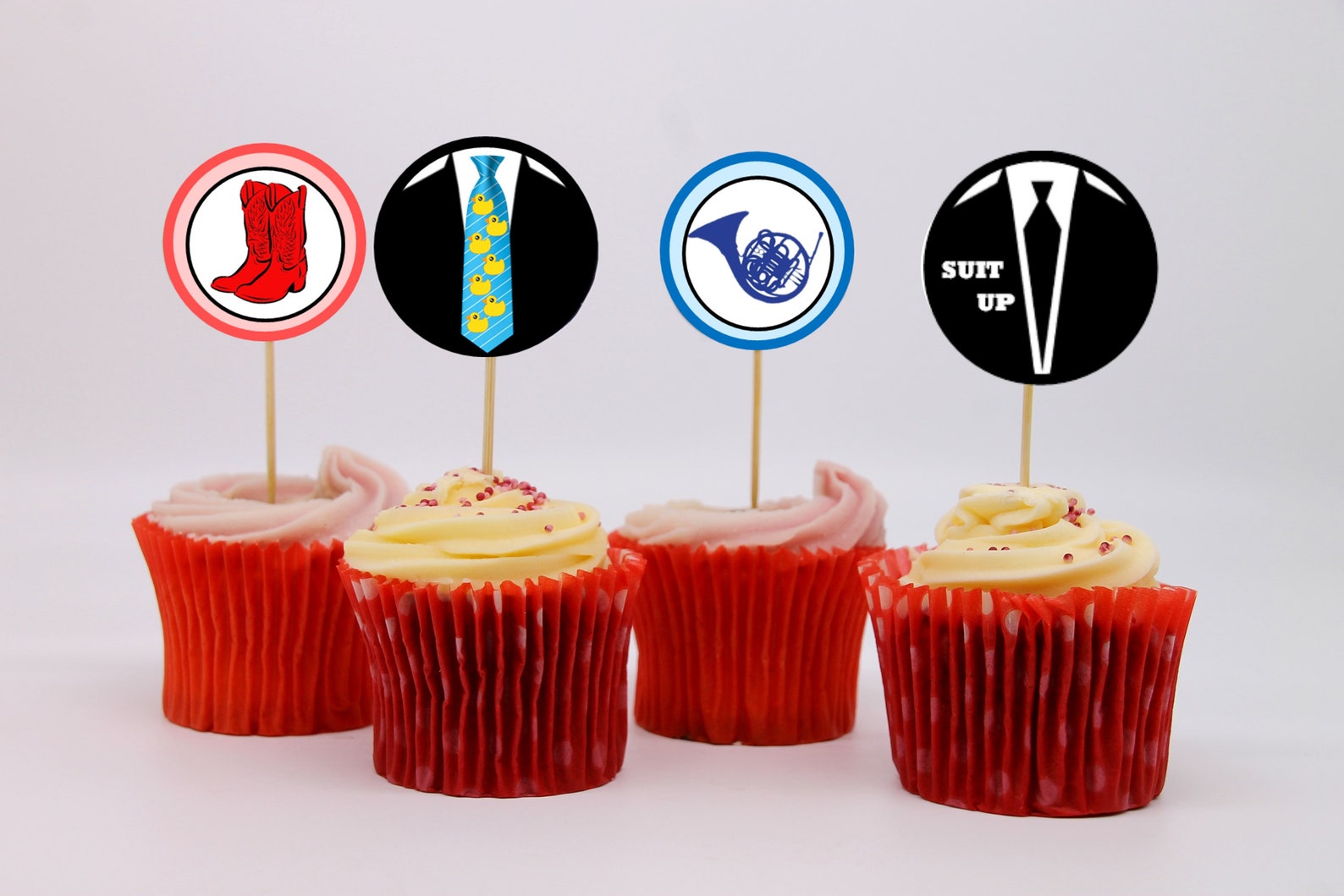 How I Met Your Mother Inspired Cupcake Toppers - HIMYM Cupcake Toppers ...
