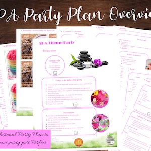 SPA Theme Party Plan - SPA Party Games - Spa Activities - SPA Party ...
