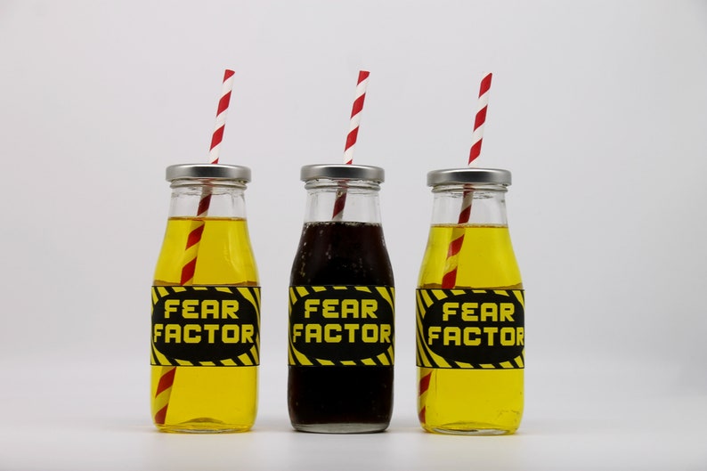 Fear Factor Inspired Party Supplies: Cupcake Toppers - Bunting - Drink ...