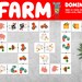 Farm Animal Domino Game - Farm Party Game -animal Theme Dominoes - Farm ...