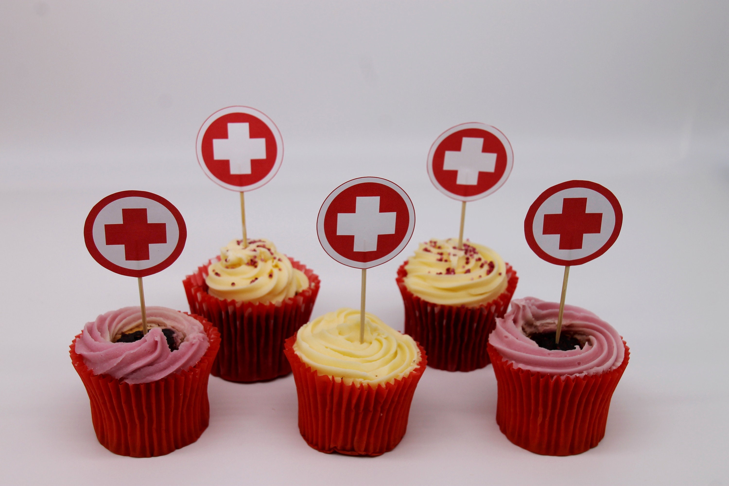 Hospital Party Cupcake Toppers - Doctor Cupcake Toppers - Medical ...
