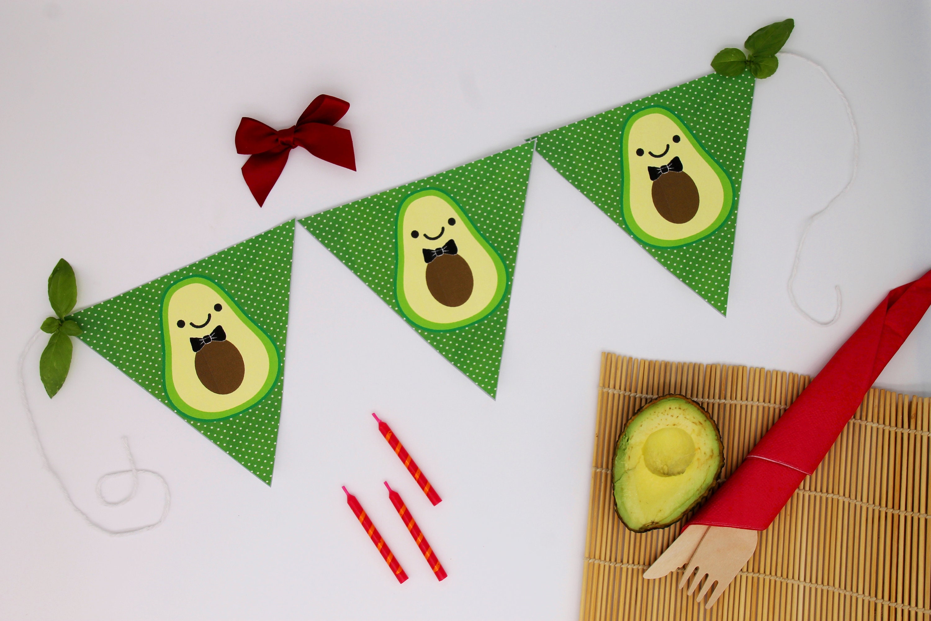 Avocado Party Supplies: Avocado Food Tents, Avocado Cupcake Toppers ...