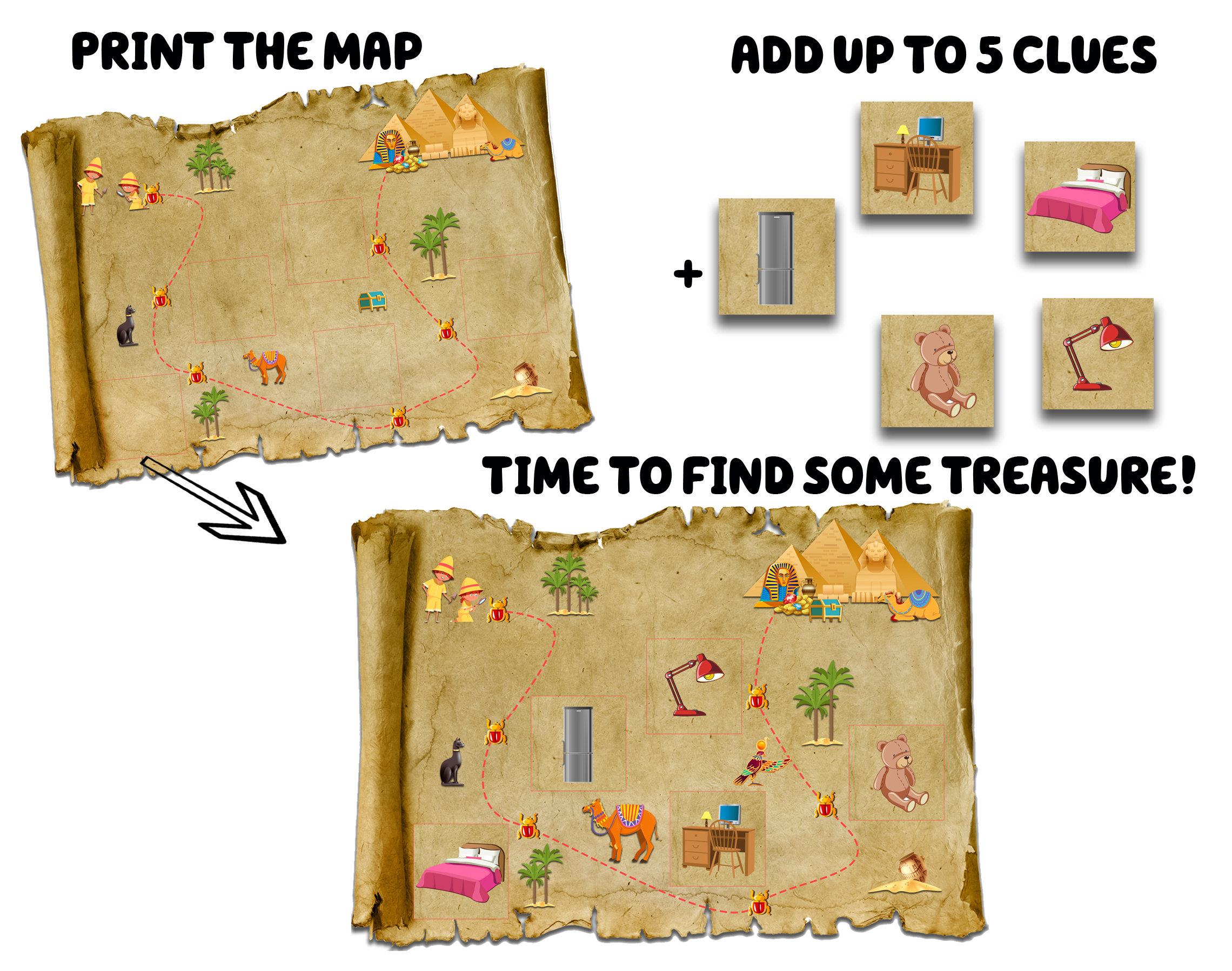 DIY Ancient Egypt Treasure Map Egyptian-themed Activity Printable ...