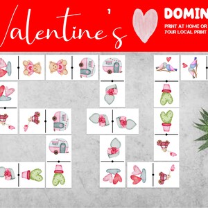 St. Valentine's Domino Game - Valentine's Day Party Game - Love Theme ...
