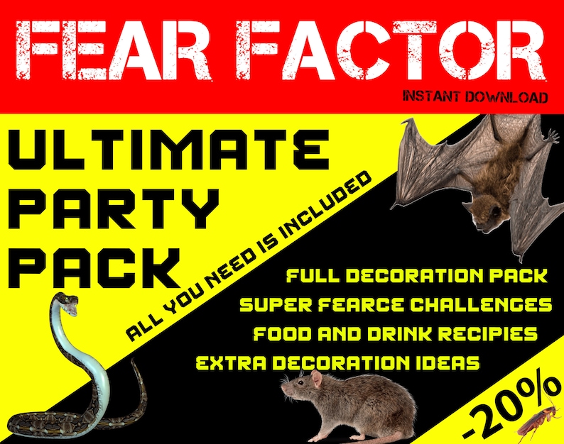 Halloween/ Fear Factor Theme Party Plan W/games, Activities, Recipes ...