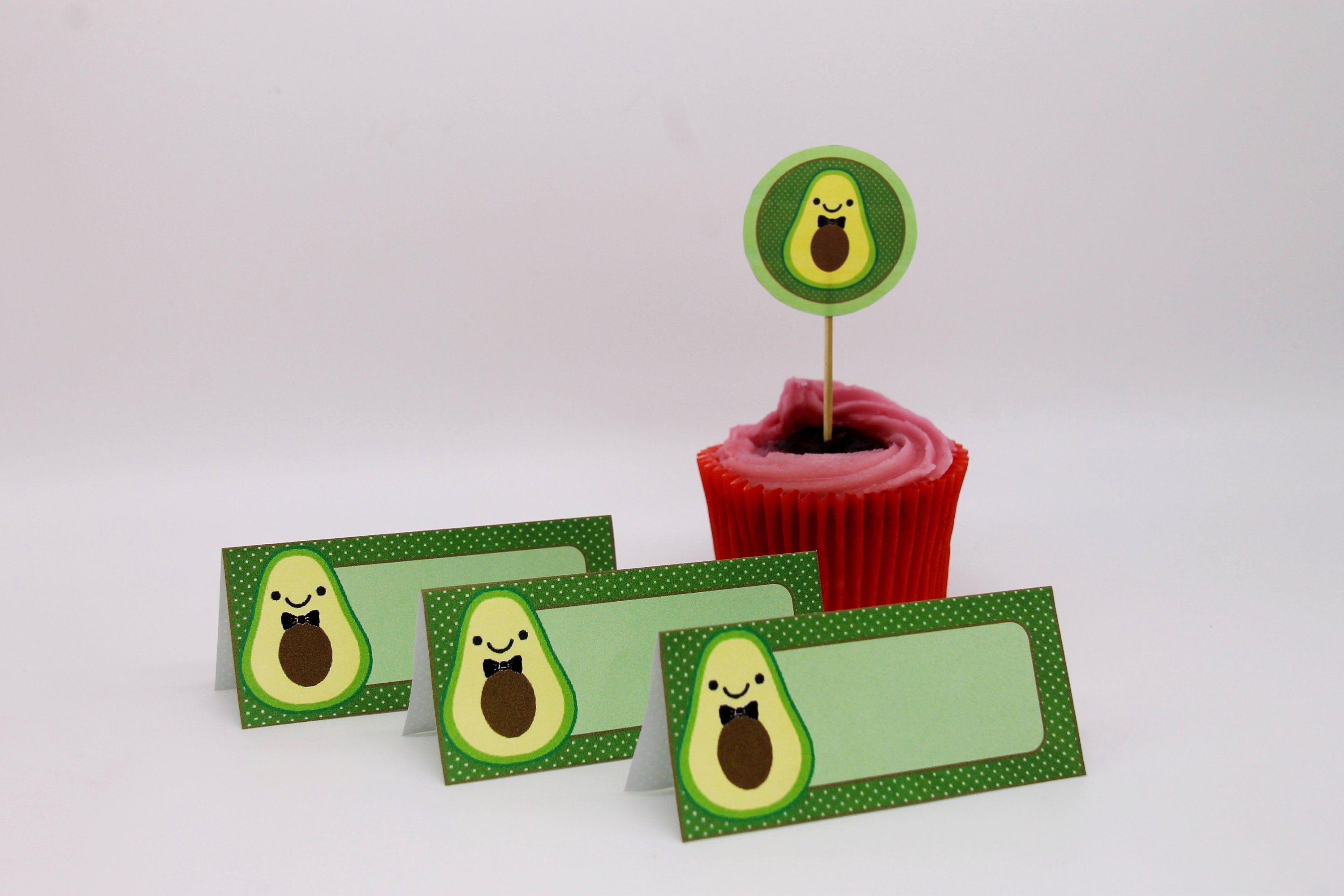 Avocado Party Supplies: Avocado Food Tents, Avocado Cupcake Toppers ...