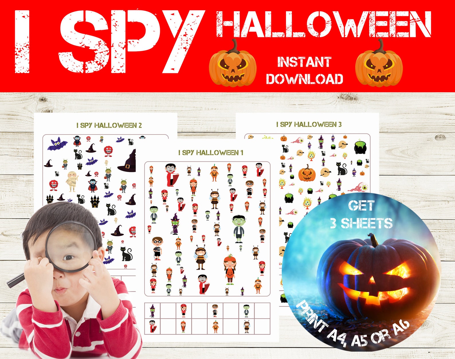 Halloween I Spy Game Printable Halloween Game Halloween I Spy Game Kids ...