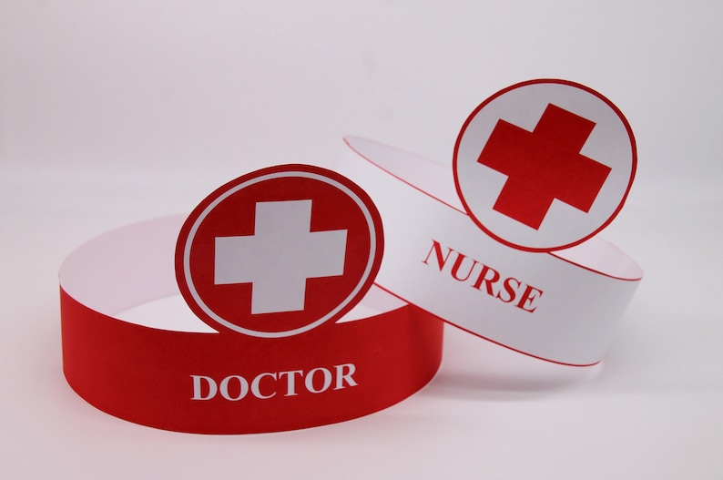 Editable Medical Party Hats - Doctor Party Crowns - Nurse Party Hats ...