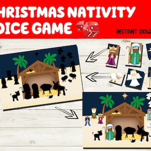 Nativity Story Dice Game - Jesus's Birthday Christmas Game - Printable ...