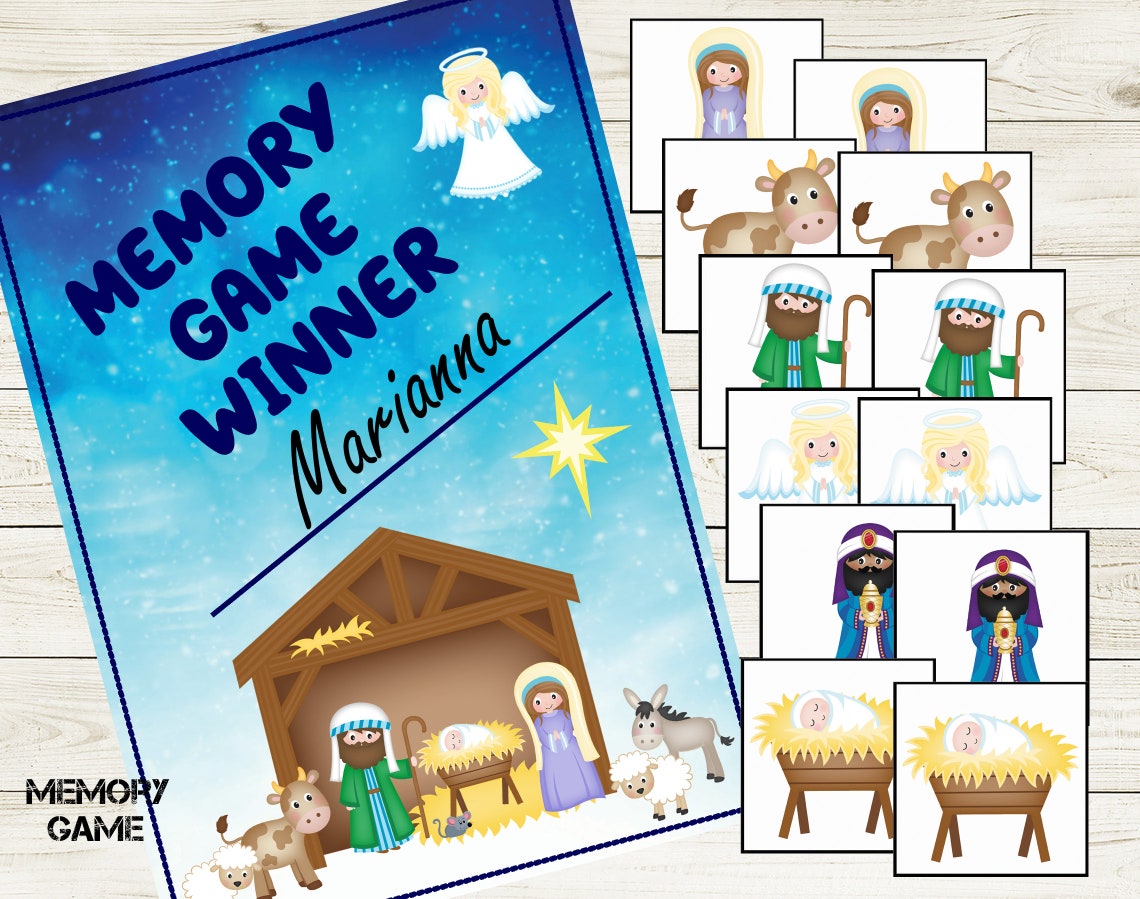 30 Card Nativity Bingo & Memory Game Christmas Party Games - Etsy UK
