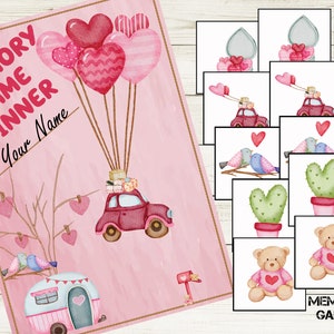 10 Card St. Valentine's Day Bingo & Memory Game - Valentine's Day Party ...