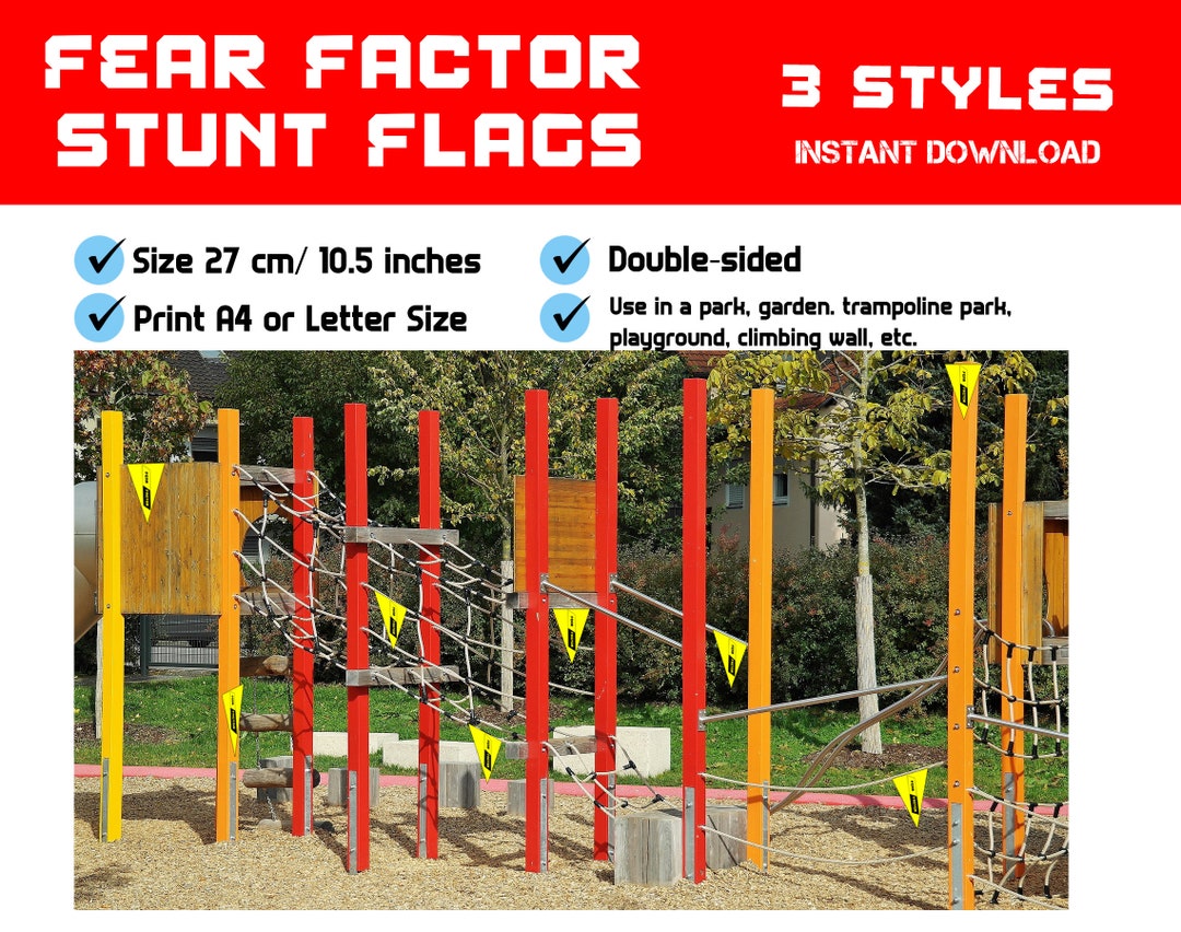 Fear Factor Inspired Stunt Flags - Fear Factor Grab Flags - Fear Factor ...