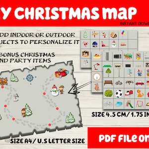 DIY Christmas Gift or Treasure Map - Christmas Activity - Printable ...