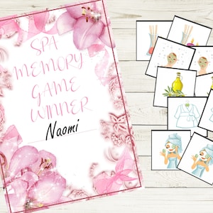 30 Card SPA Bingo & Memory Game - SPA Bingo Game 5x5 - Printable SPA ...