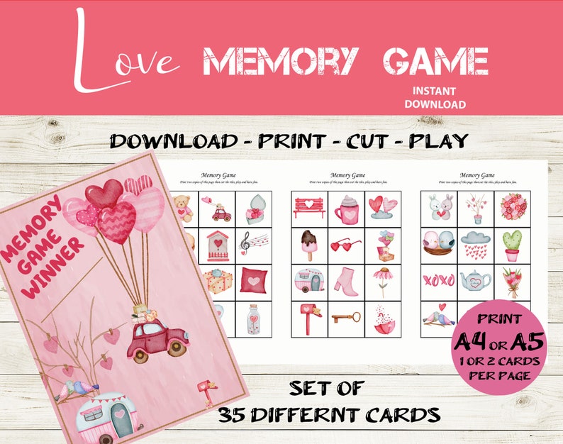 10 Card St. Valentine's Day Bingo & Memory Game - Valentine's Day Party ...