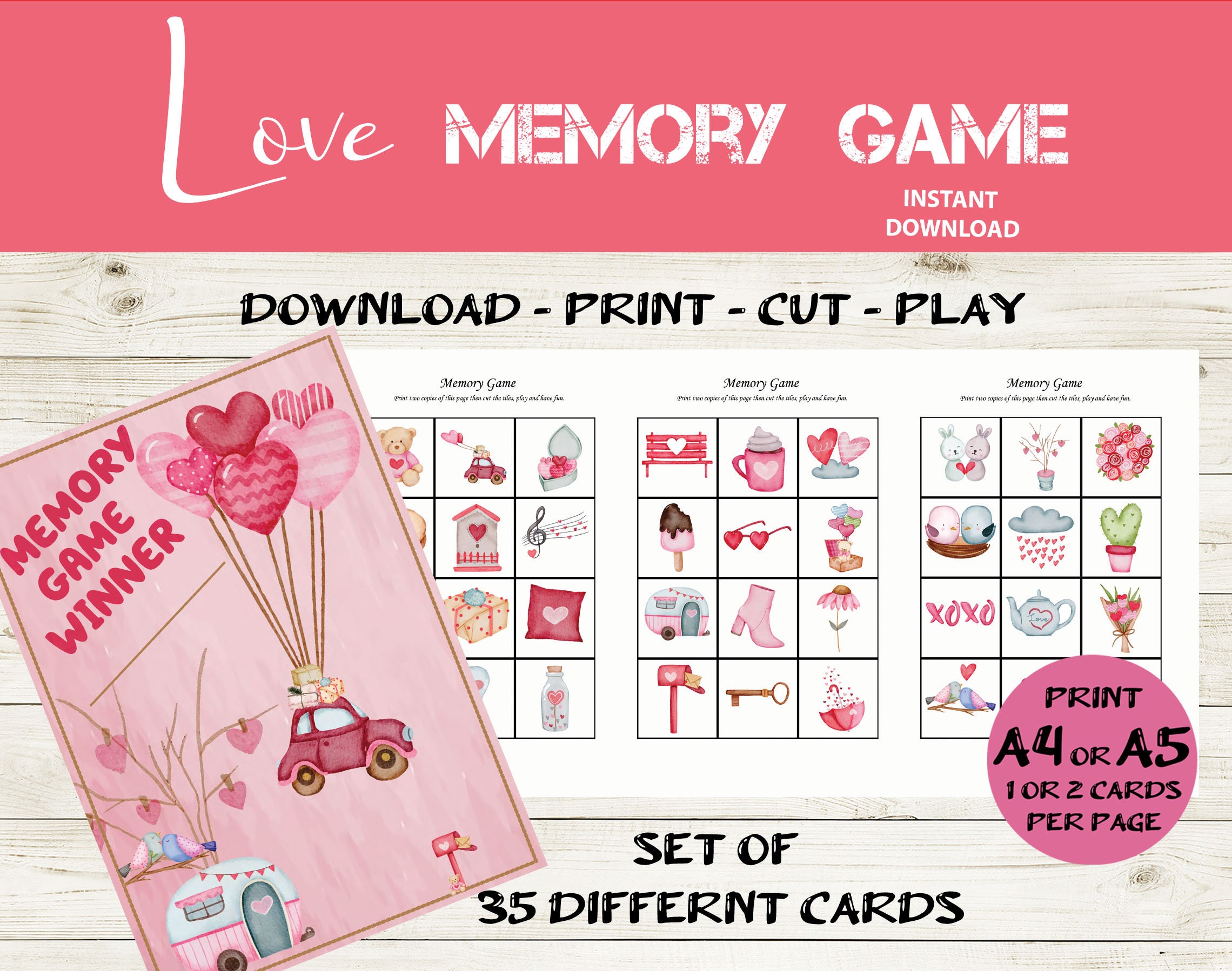 10 Card St. Valentine's Day Bingo & Memory Game - Valentine's Day Party ...