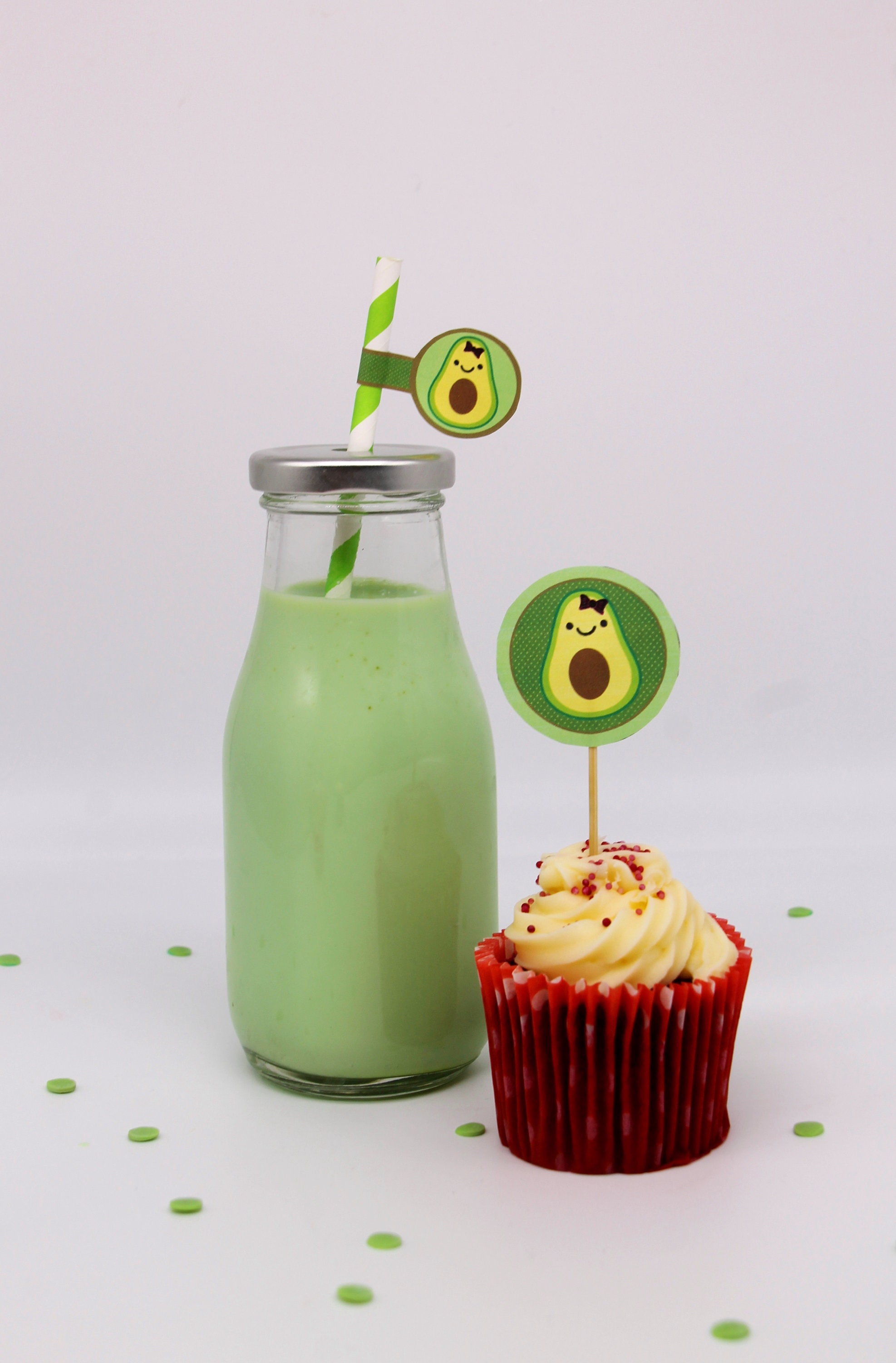 Avocado Party Supplies: Avocado Food Tents, Avocado Cupcake Toppers ...