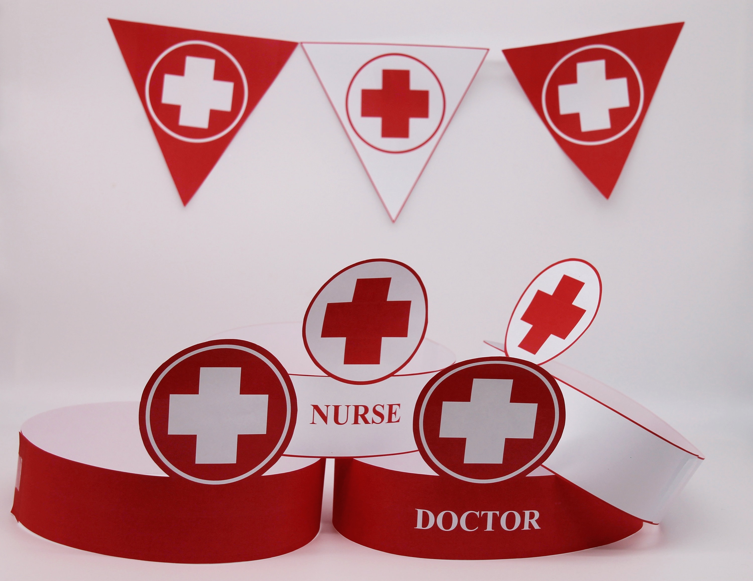 Editable Medical Party Hats - Doctor Party Crowns - Nurse Party Hats ...