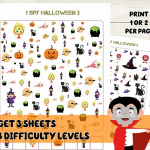Halloween I Spy Game Printable Halloween Game Halloween I Spy Game Kids ...