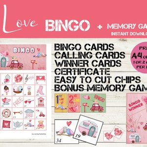 10 Card St. Valentine's Day Bingo & Memory Game - Valentine's Day Party ...