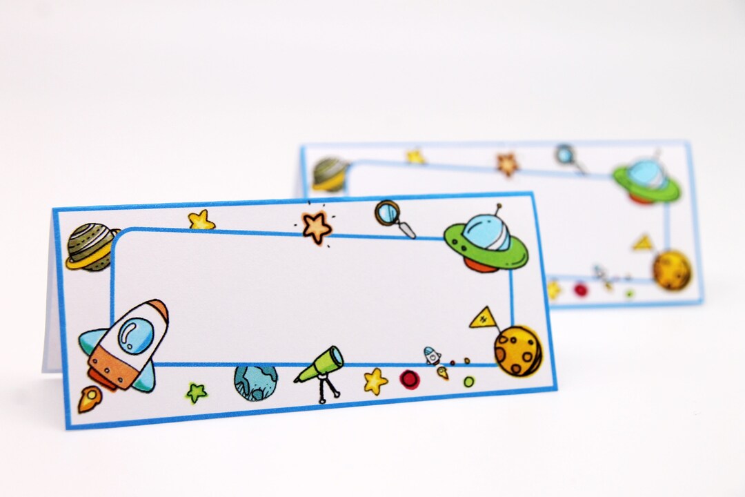 Space Place Cards - Space Food Tents - Space Food Labels - Printable ...