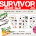 TV Survivor Memory Game - TV Survivor Birthday Party Game - TV Show ...