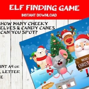 Christmas Scavenger Hunt Printable Elf Activity Find the Hidden Objects ...
