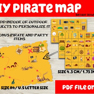 DIY Pirate Treasure Map - Pirate Party Activity - Printable Pirate ...