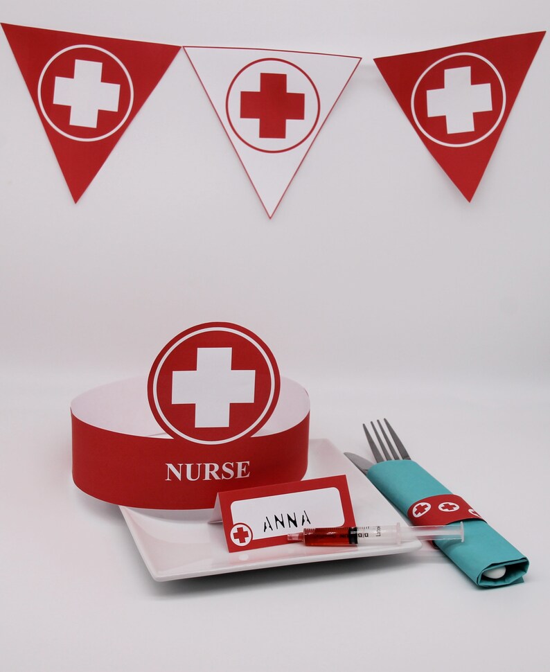 Hospital Party Printable Supplies - Doctor Alphabet Banner - Food Tents ...