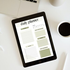 Daily Planner, Undated Printable Planner, Digital Planning and Self ...