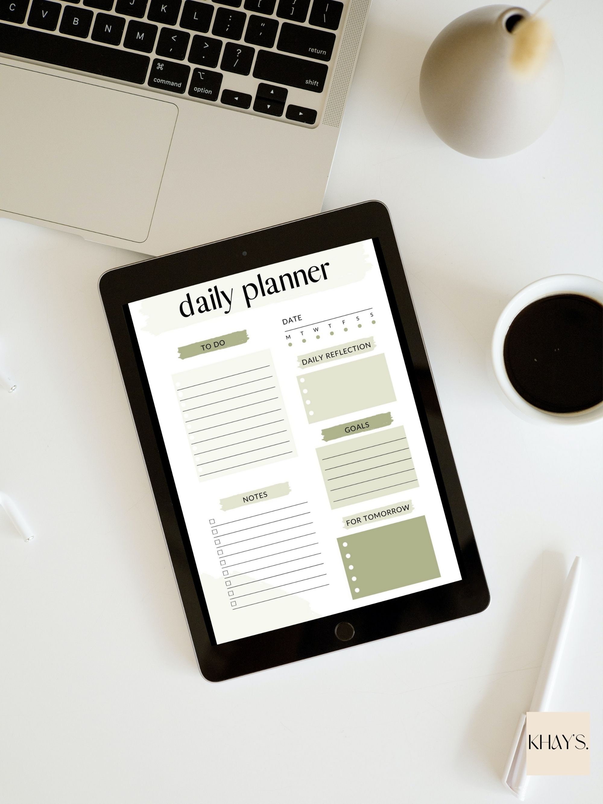 Daily Planner, Undated Printable Planner, Digital Planning and Self ...