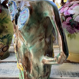 Art Deco Majolica Pitcher / Jug | E. Radford Butterfly Ware, Floral ...