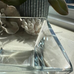 KROSNO CUBE BOWL - Thick Clear Glass Square Bowl - Conical 18 Cm Made ...