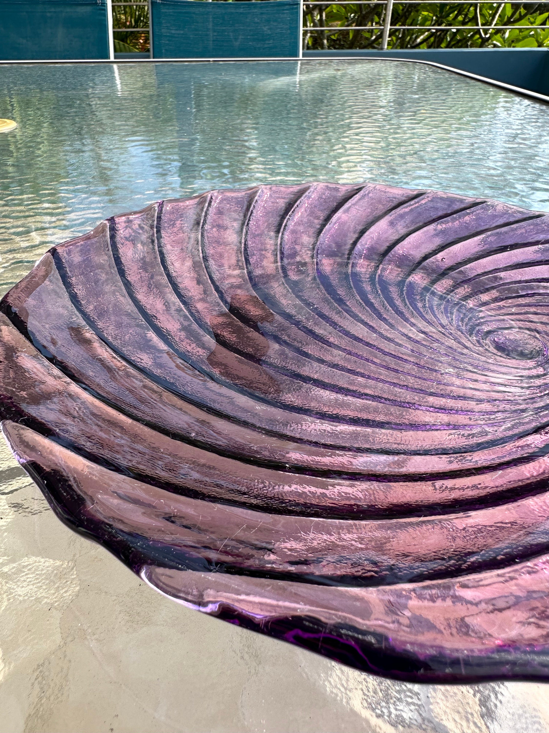 Italian Glass Serving Platter Retro Selezione Shell Platter - Etsy