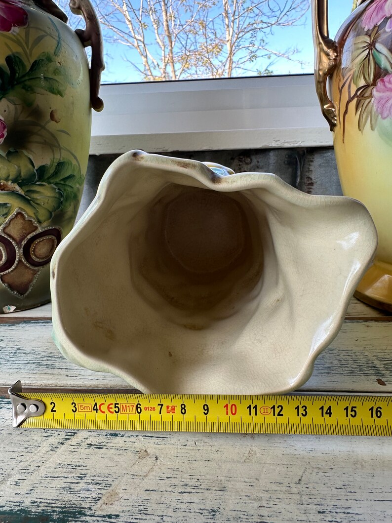 Art Deco Majolica Pitcher / Jug | E. Radford Butterfly Ware, Floral ...