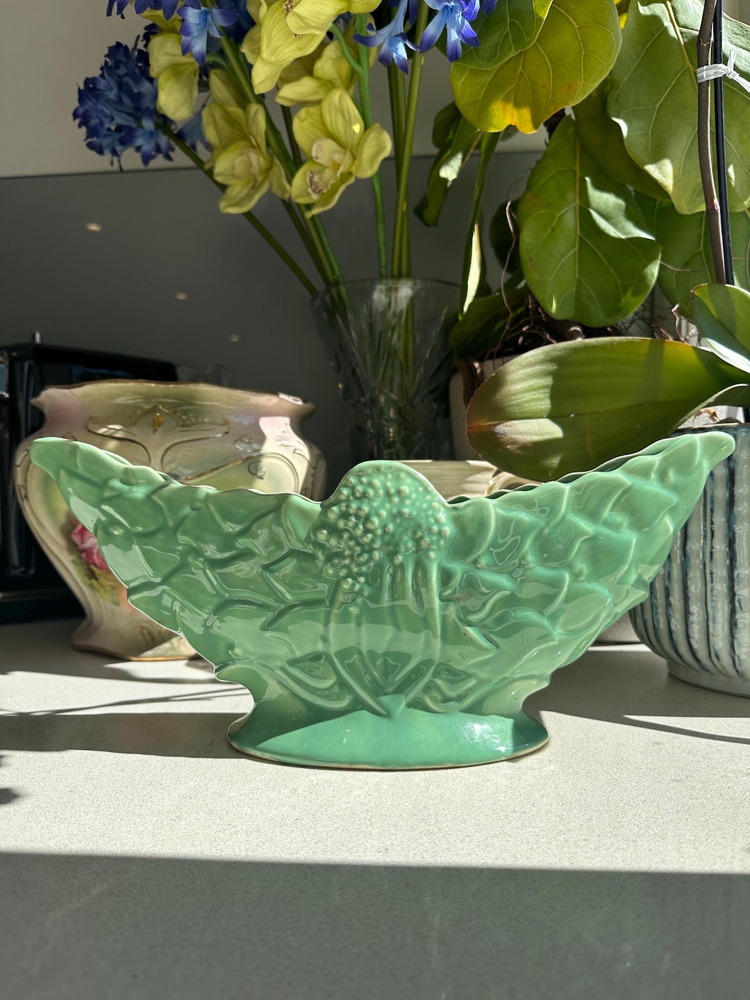 Australian Winged Vase Eucalyptus Leaf Design Australian Antique Vase ...