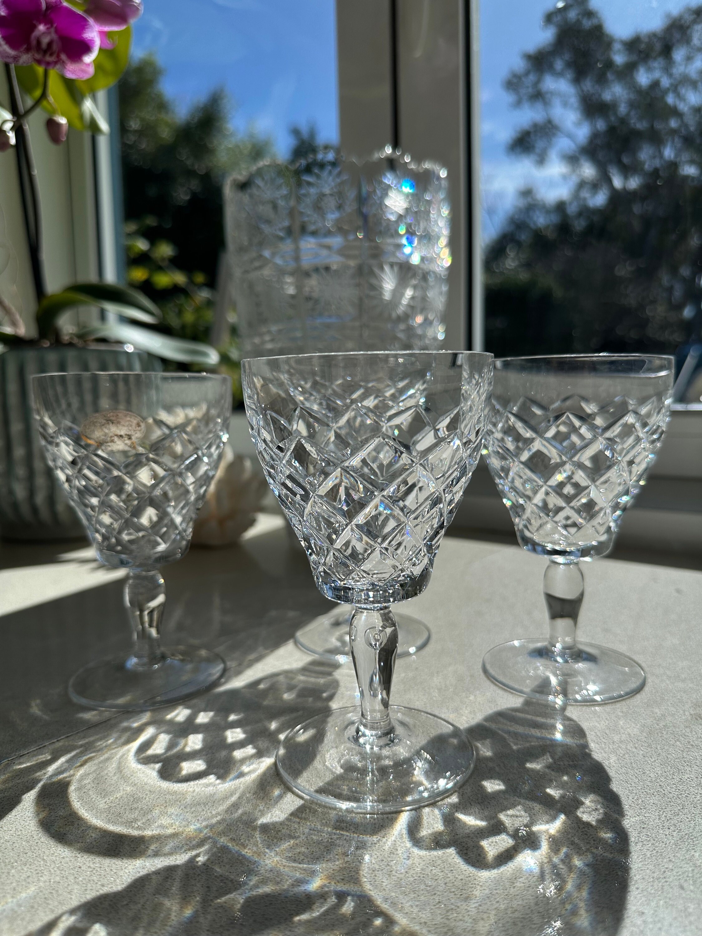 Crystal Wine Glasses Vintage Made by Astra Set of 4 Crystal Glasses - Etsy
