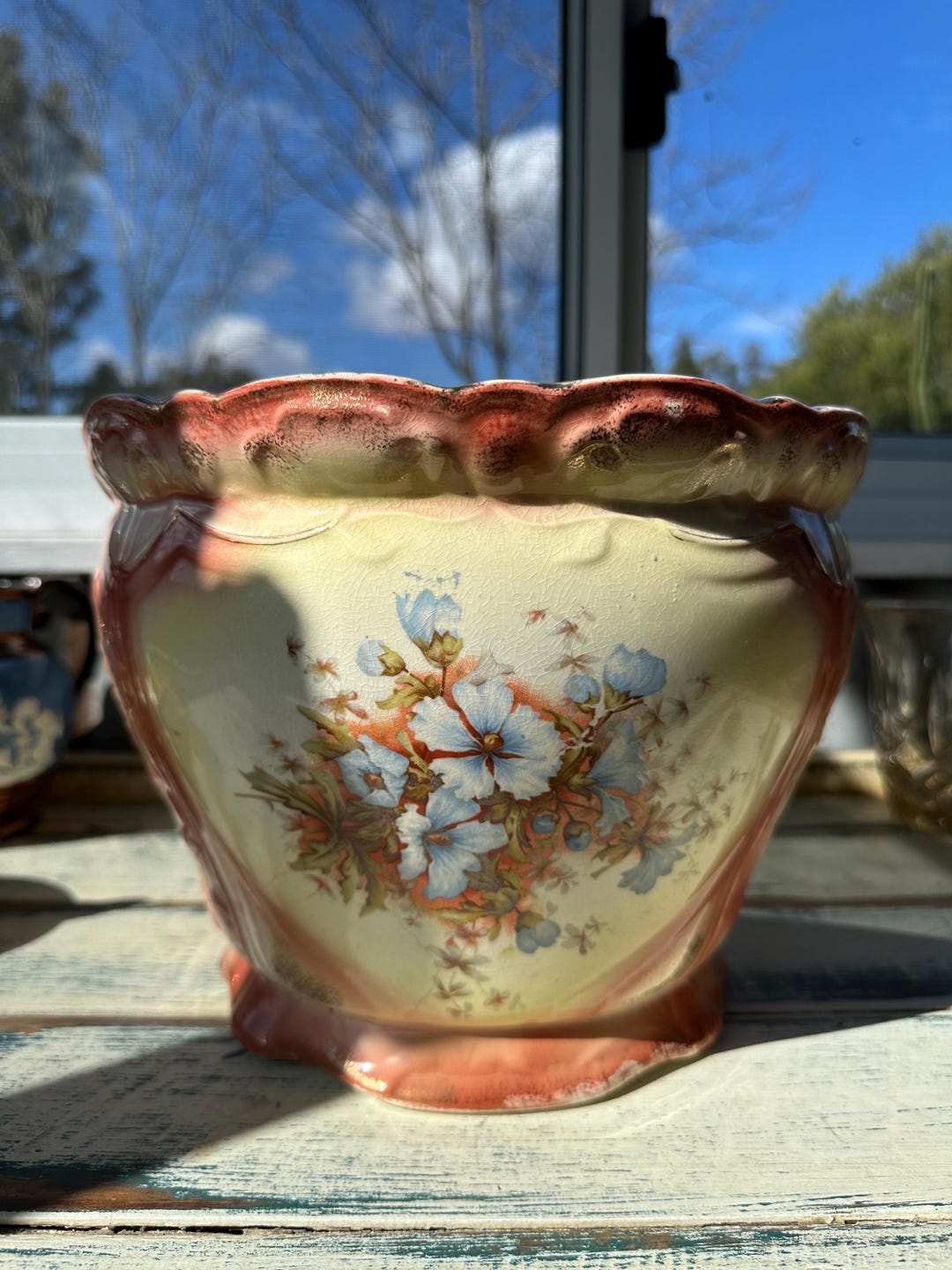 Edwardian Grimwades Jardiniere Planter Pot | Stoke on Trent Decorative ...