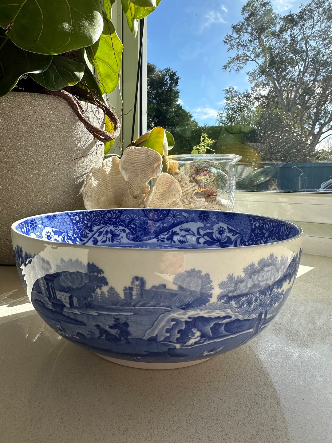 COPELAND SPODES ITALIAN Large Round Vintage Bowl. Made in England ...