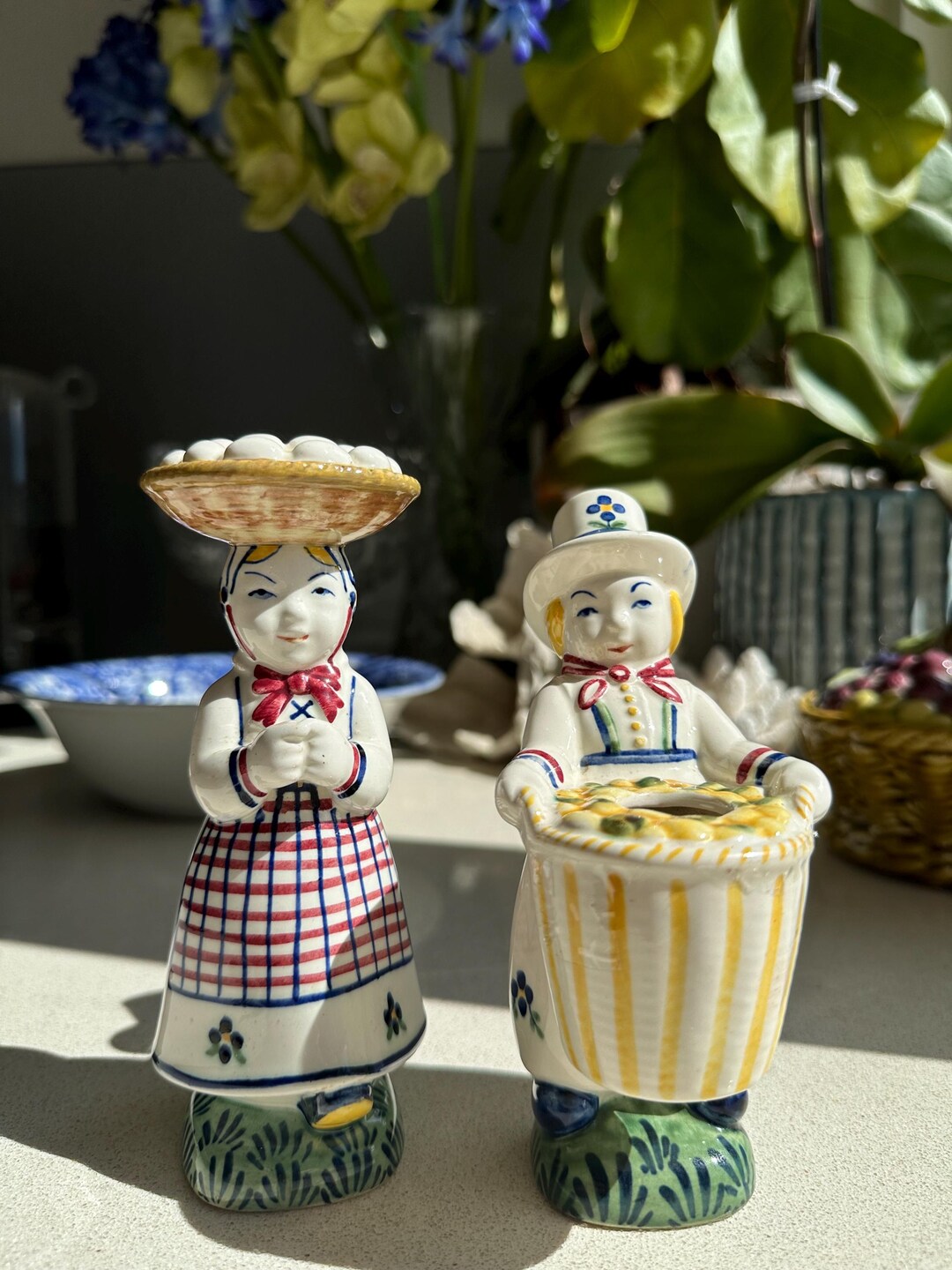 Vintage Danish Aluminia Figurines: Herluf Jensenius Design, 1940s Pair ...