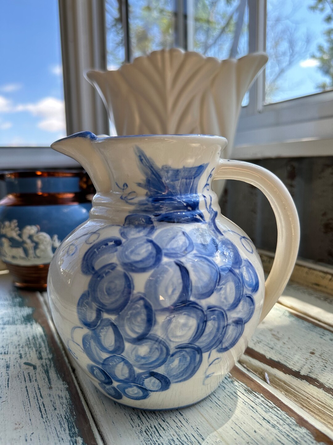 Tuscan Water | Milk Jug, Vintage Glazed Ceramic Jug by Veronica Pottery ...
