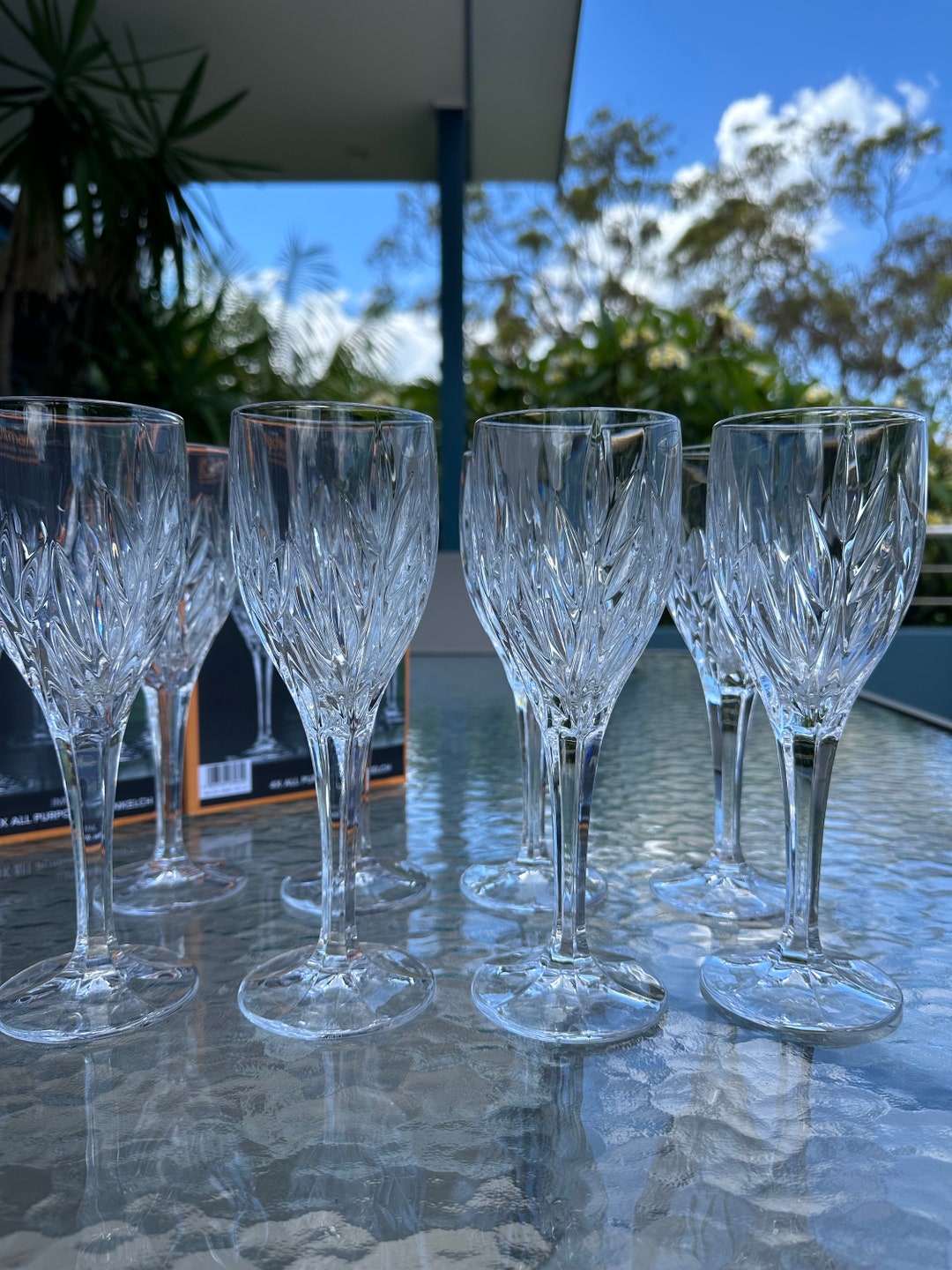 Nachtmann Crystal Wine Glasses Set of 4 Boxed Bavarian Crystal Quality ...